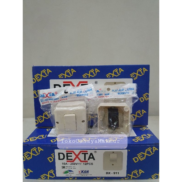Jual Saklar Tunggal/Single/Saklar Engkel Petak OB ON OFF Dexta DX-911 ...