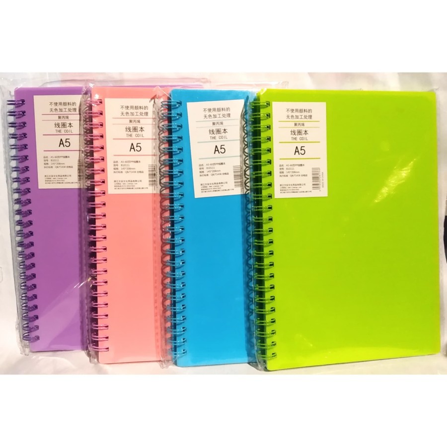 Jual Notebook Spiral Warna THE COIL A5 | Shopee Indonesia