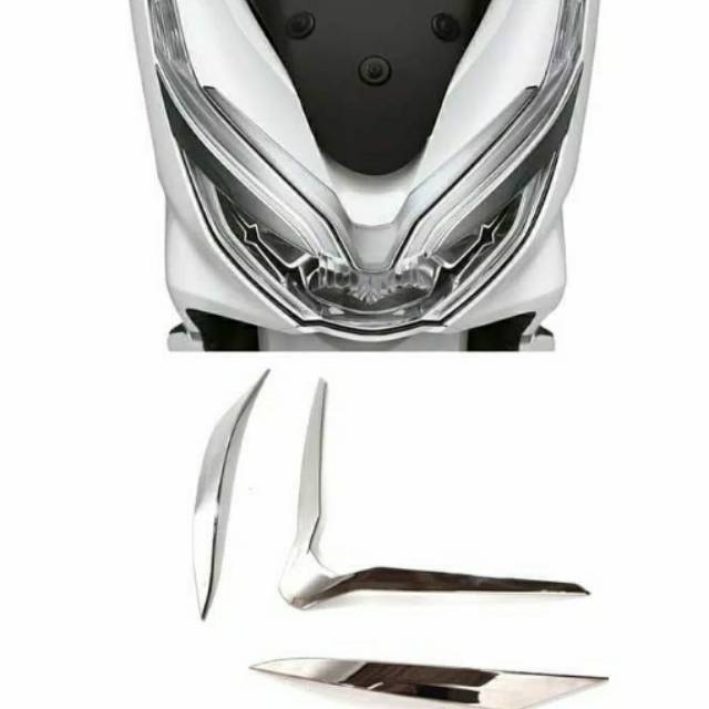 Jual GARNISH HEADLIGHT HONDA PCX 150 3 ITEM (HIASAN LAMPU DEPAN ...