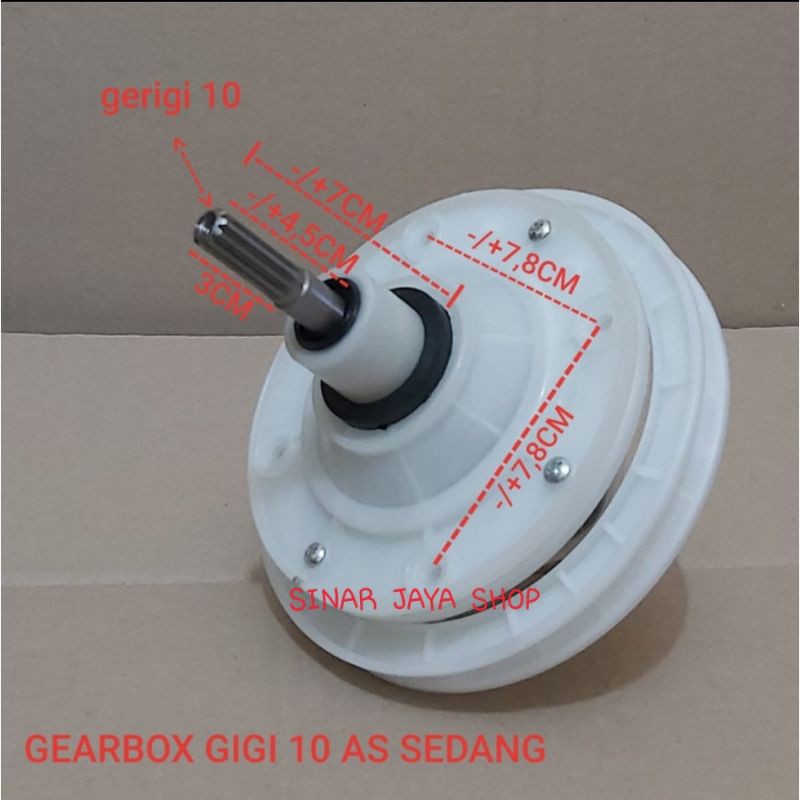 Jual GEARBOX MESIN CUCI GERIGI 10 AS TANGGUNG / GEARBOX GERIGI 10 AS ...