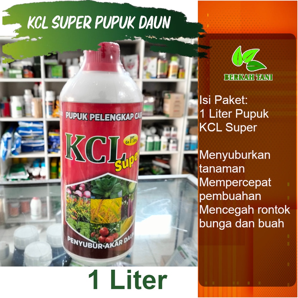 Jual KCL Super 1 Liter Pupuk KCL Cair Pupuk Penambah Bobot Padi | Shopee Indonesia