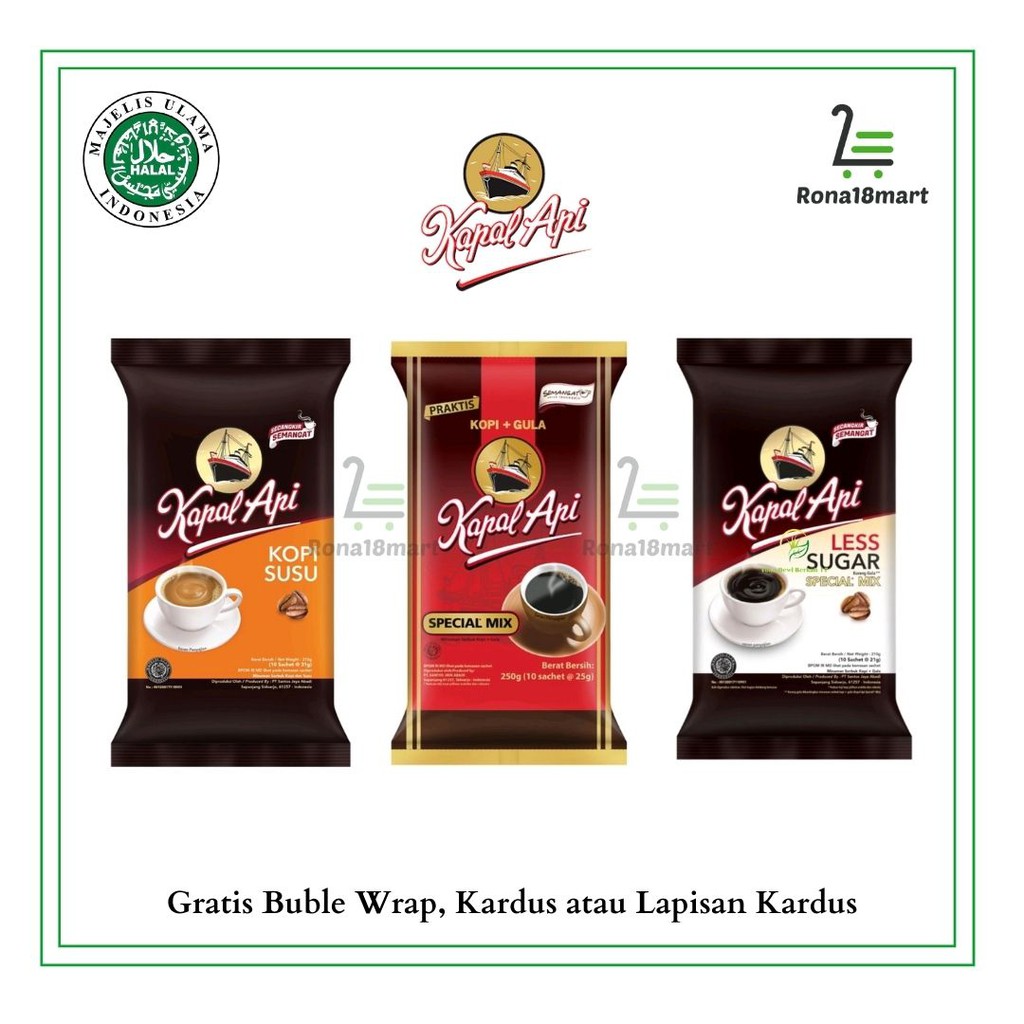 Jual Kopi Kapal Api Kopi Susu / Special Mix / Less Sugar | Shopee Indonesia