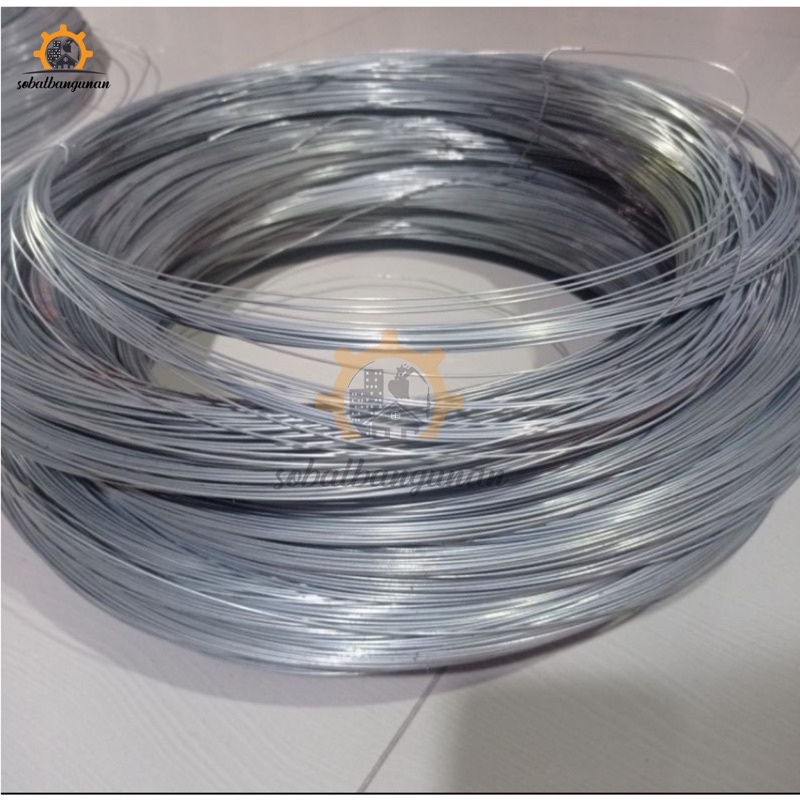 Jual 1 ROLL KAWAT IKAT BWG GALVANIS PUTIH +-900 GR / KAWAT ANTENA / KAWAT BONSAI UKURAN 14 16 18 ...