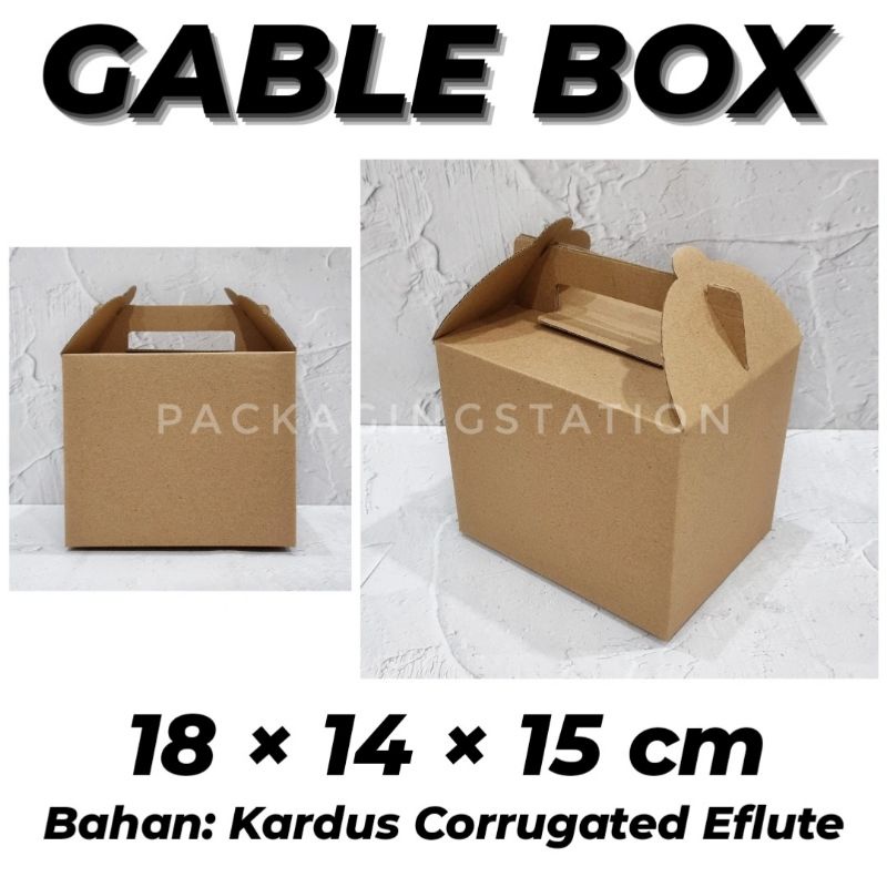 Jual (MIN ORDER 10 PCS) GABLE BOX 18X14X15 / BOX HAMPERS / BOX SOUVENIR ...