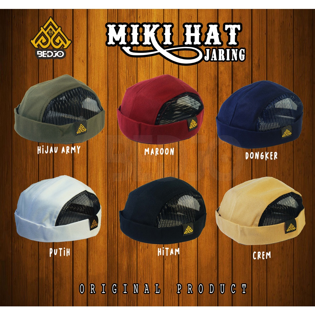 Jual mikihat jaring/ mikihat/peci kekinian/peci uas/topi peci/topi ...