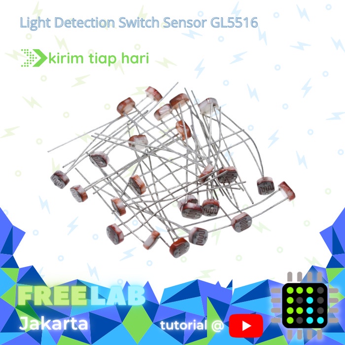 Jual LDR GL5516 5mm Photoresistor Photo Resistor GL 5516 Light ...