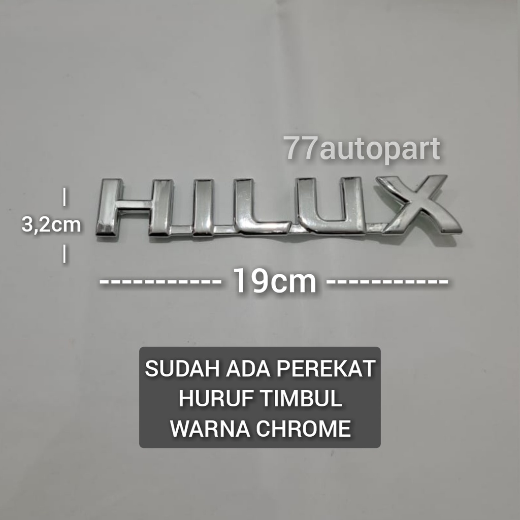 Jual emblem logo mobil tulisan hilux | Shopee Indonesia
