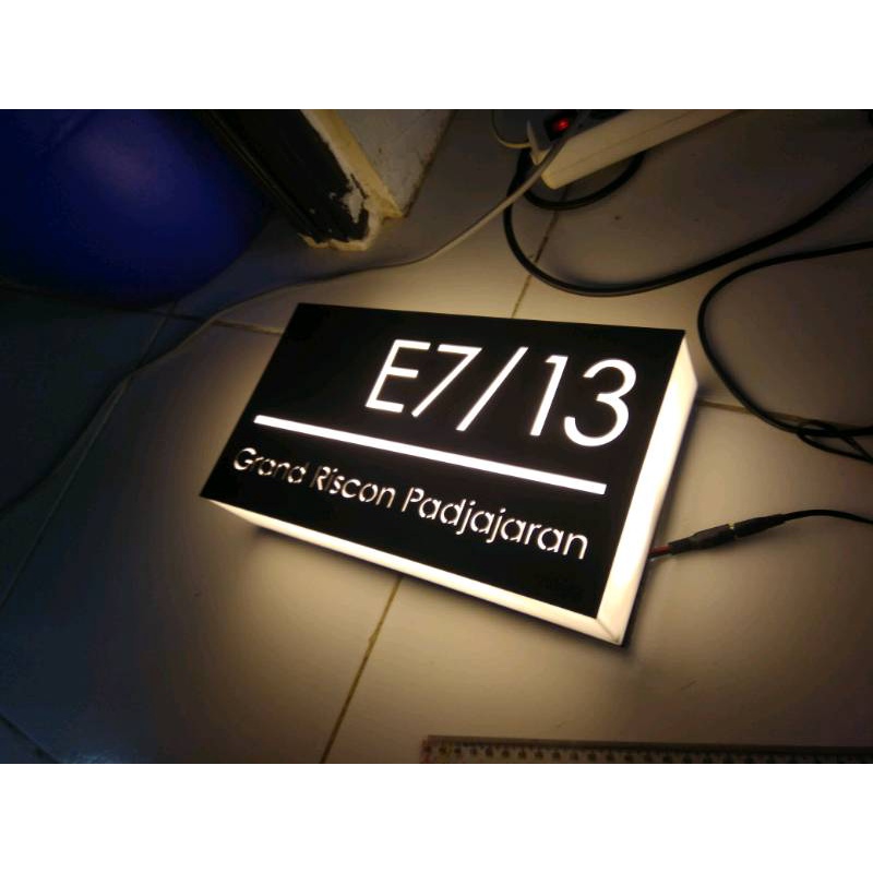 Jual Nomor Rumah LED Acrylic Hiasan Teras Rumah Akrilik | Shopee Indonesia
