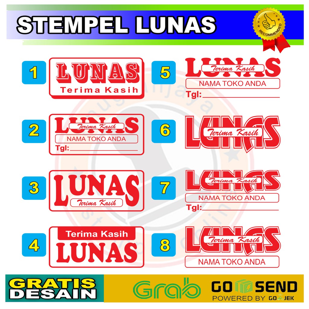 Jual Stempel Lunas desain custom | Shopee Indonesia
