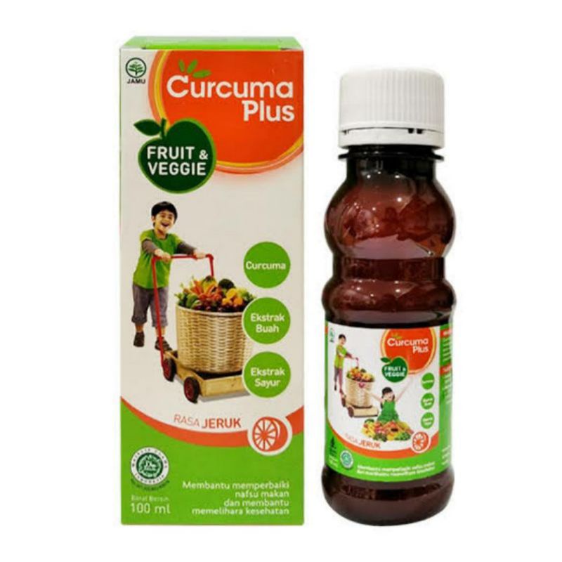 Jual Curcuma Plus Fruit And Veggie Jeruk Sirup 100 ml | Shopee Indonesia