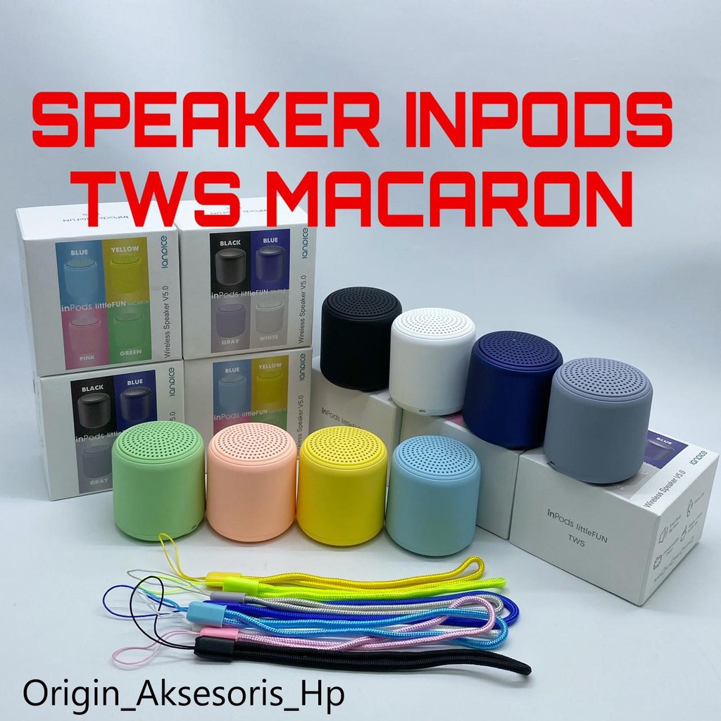 Jual Inpods Tws Bluetooth Speaker Wireless Portable Speaker Macaron ...