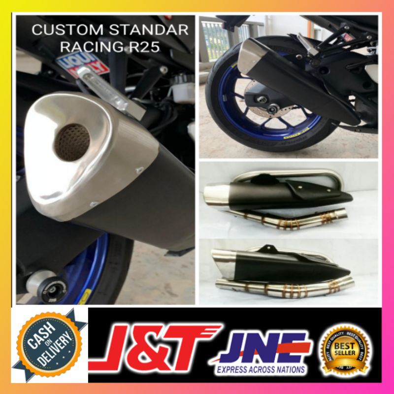 Jual Knalpot racing full sistem model r25 for byson vixion mt15 r15 cbr ...