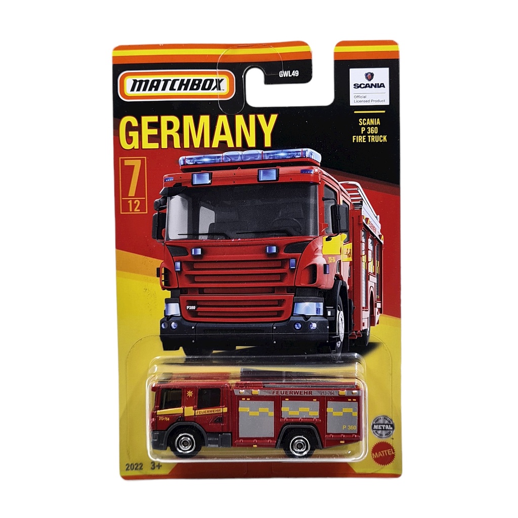 Jual Matchbox Germany Scania P 360 Fire Truck | Shopee Indonesia