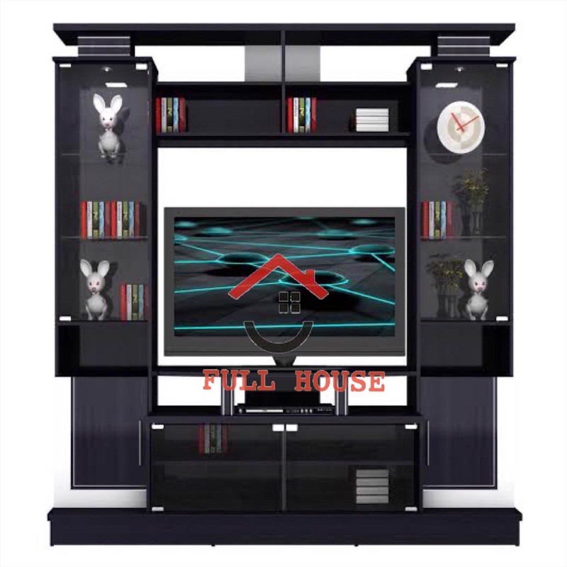 Jual Wall unit meja tv rak tv kabinet tv besar dengan lemari ...