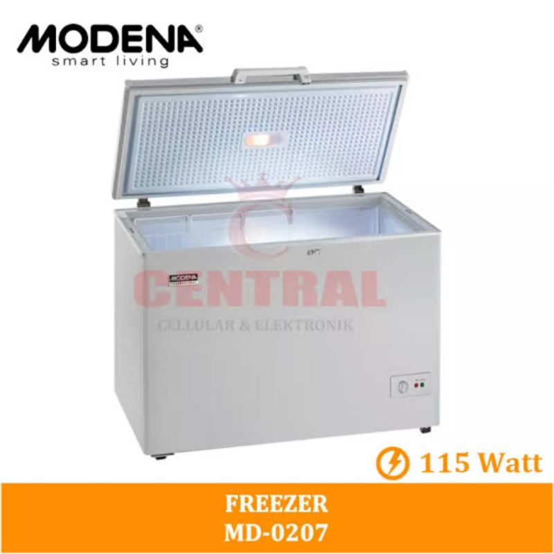 Jual CHEST FREEZER BOX MODENA MD 0207 W 0207W MD0207W KAPASITAS 205 ...