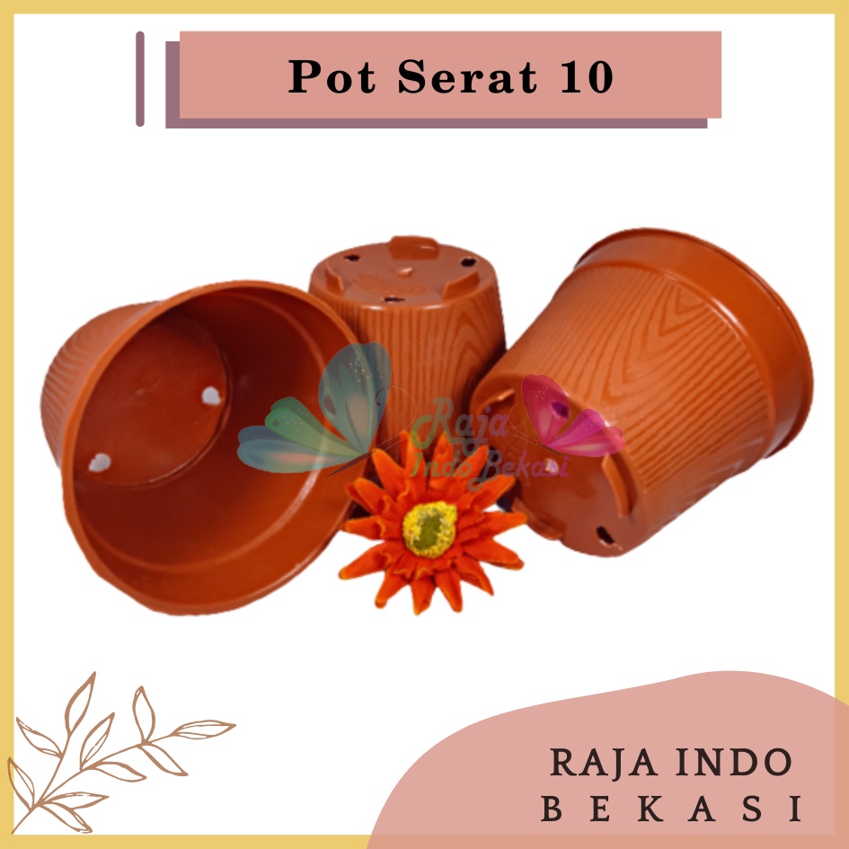 Jual Pot Bunga 10 Cm Merah Bata Coklat Bata Pot Tanam Hias Pot Serat 10 ...