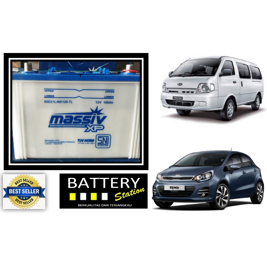 Jual Aki mobil hyundai new santa fe nx120-7l 95d31l 12v 100ah massiv xp kia RIO KIA SPORTAGE ...