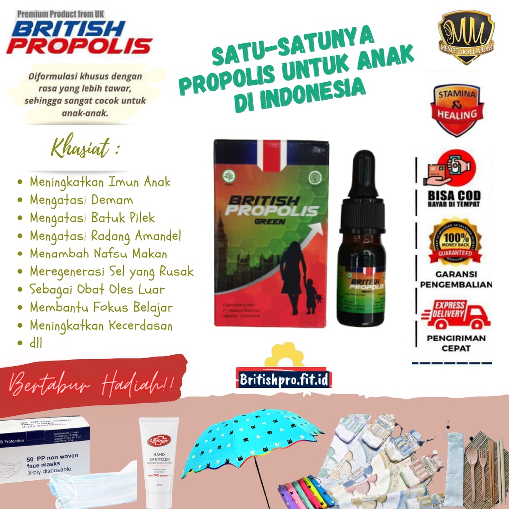 Jual BRITISH PROPOLIS KIDS GREEN (SATUAN) | Shopee Indonesia