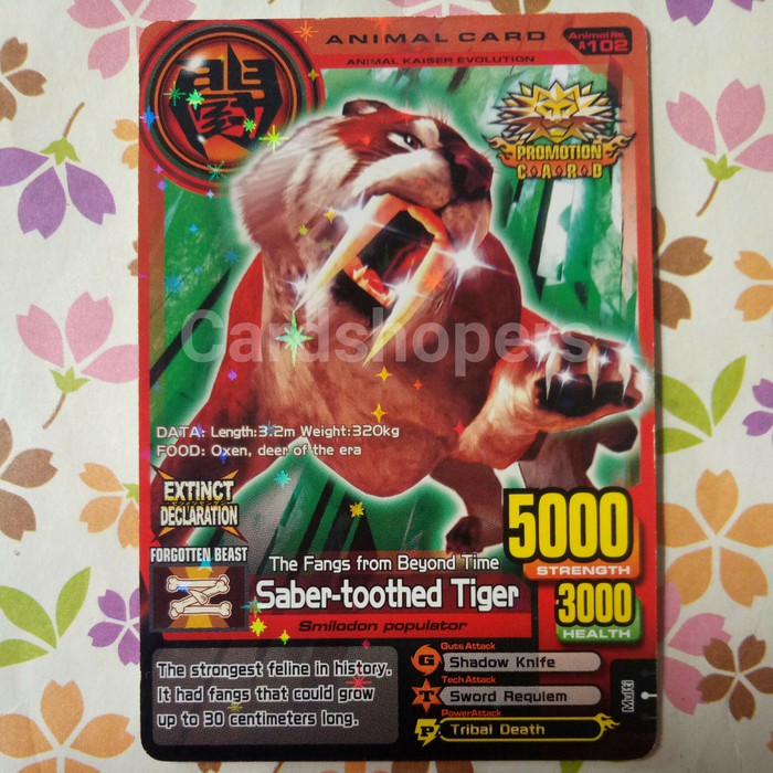 Jual animal kaiser promotion card saber toothed tiger | Shopee Indonesia