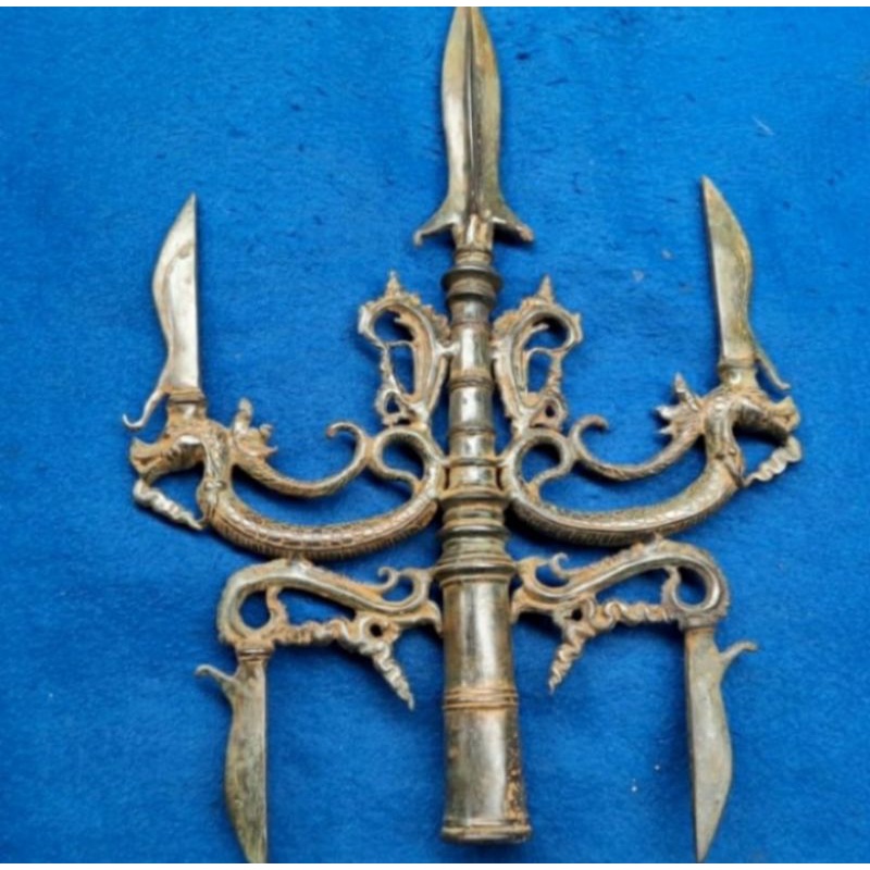 Jual Pusaka Trisula Pataka Majapahit Naga Kembar Bolak Balik Antik ...