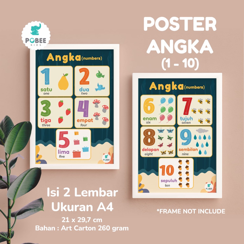 Jual Poster Angka| Mainan Edukasi Stimulasi Pra Matematika | Shopee ...