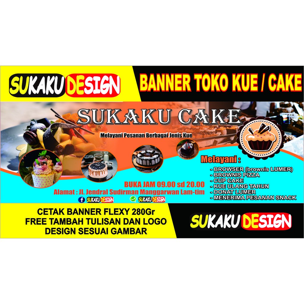Jual SPANDUK / BANNER USAHA TOKO KUE/ CAKE | Shopee Indonesia