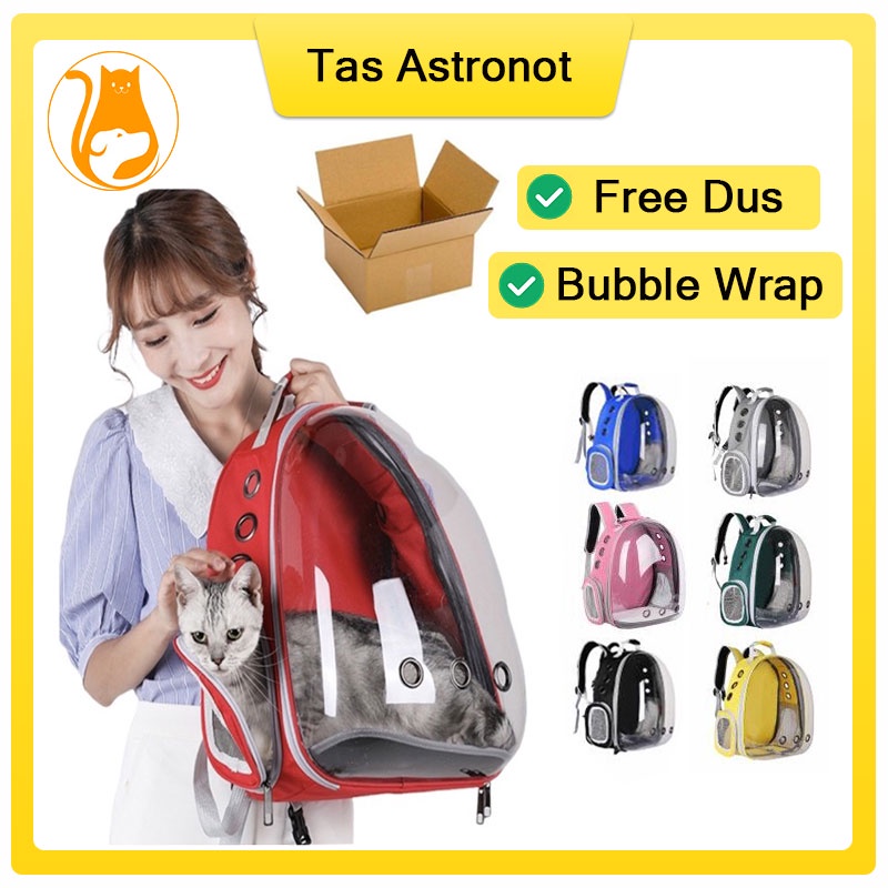 Jual (BERGARANSI)Tas Astronot Kucing Anjing | Tas Transparan | Pet ...