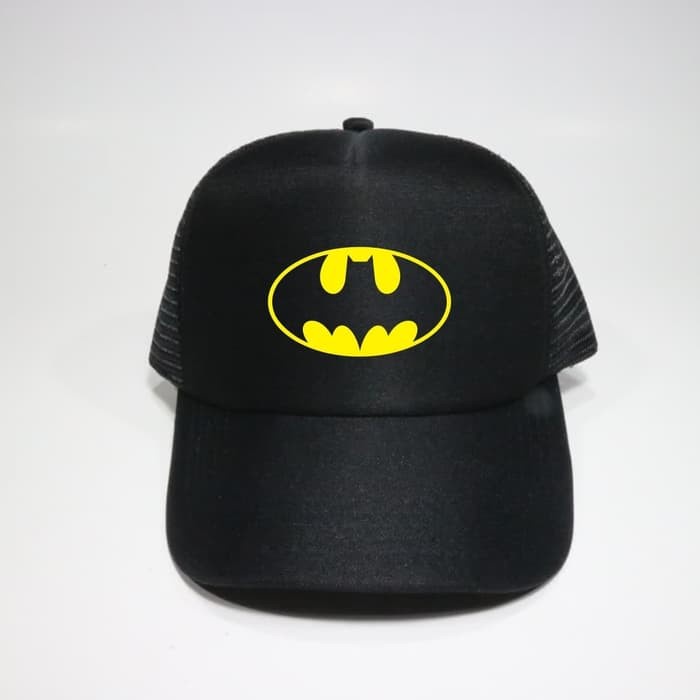 Jual TOPI TRUCKER JARING DISTRO BATMAN POLOS CUSTOM INDONESIA PRIA ...