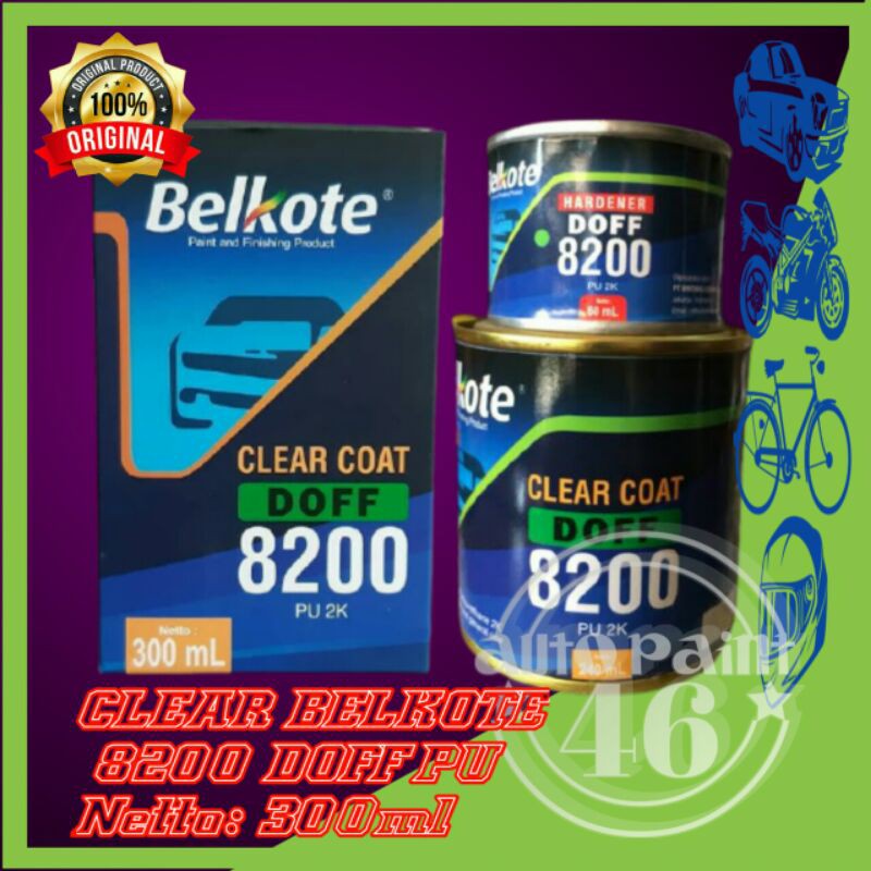 Jual Clear Belkote 8200 Doff Pu 2k 250ml | Shopee Indonesia