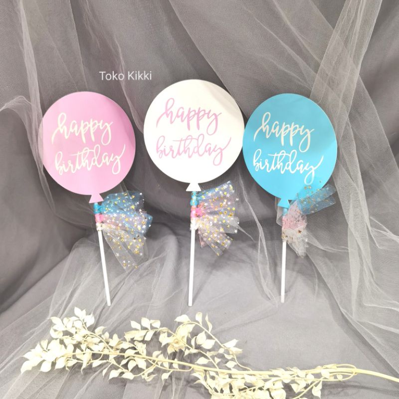 Jual Cake Topper Pita Pastel / Topper HBD / Topper Kue | Shopee Indonesia