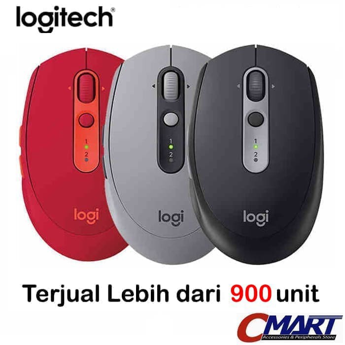 Jual Logitech m590 Multi Device Silent Wireless Mouse - Merah | Shopee ...