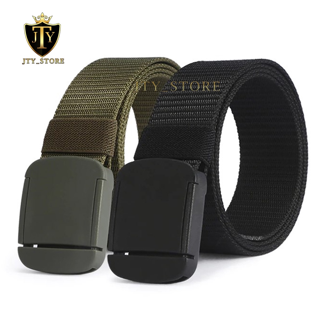 Jual [JTY] Ikat Pinggang Pria Canvas Kain Nylon Men Belt Sabuk Nylon Canvas Anti Metal Detector ...