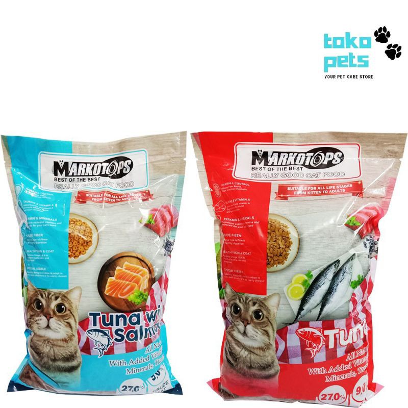 Jual Markotop Cat Food Repack 1 Kg Tuna & Tuna Salmon - Makanan Kucing ...