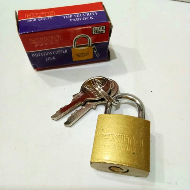 Jual Gembok Koper Kuning 20mm EXITO | Shopee Indonesia