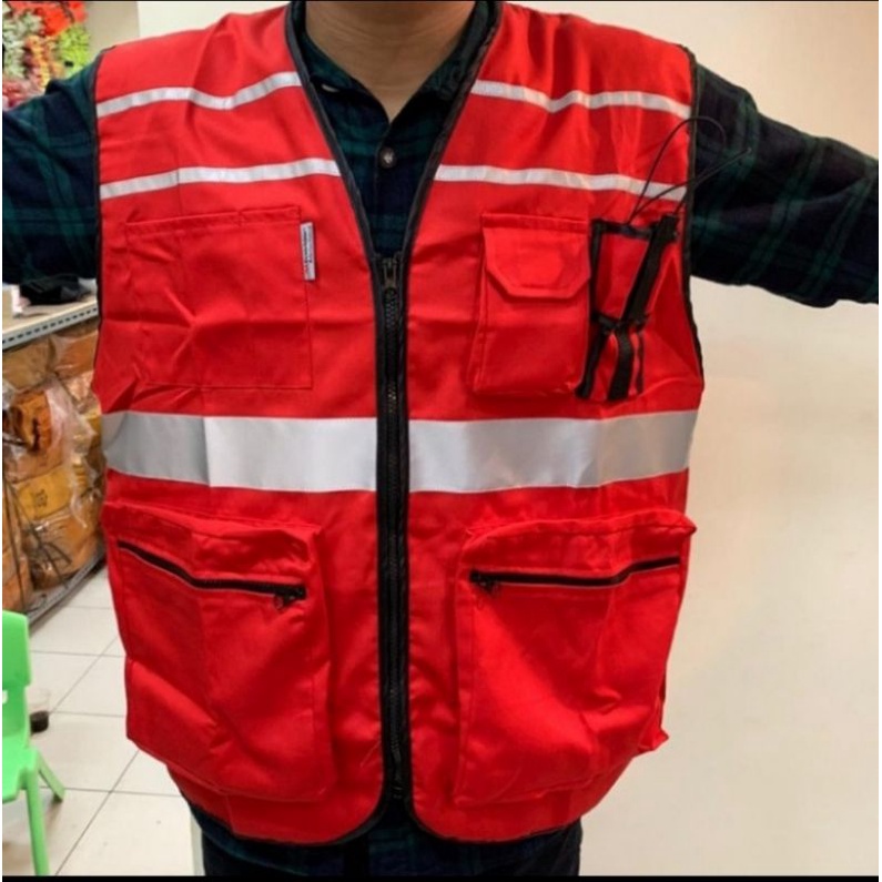 Jual Rompi safety IMJ Merah Scotlight 3M/Rompi kerja proyek IMJ ...