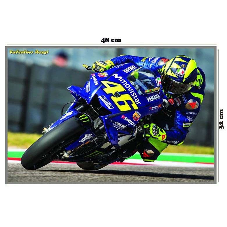 Jual Poster dan frame Valentino Rossi uk 32 x 48 cm | Shopee Indonesia