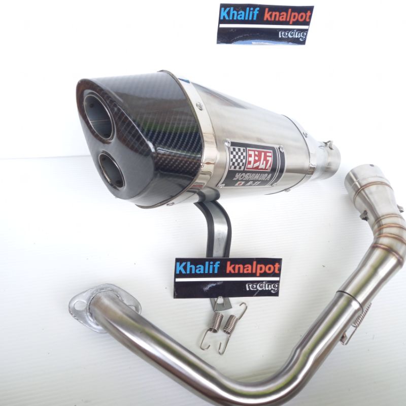 Jual Knalpot Nmax Pcx Aerox Vario Lexi Adv yoshimura Lubang dua titan ...
