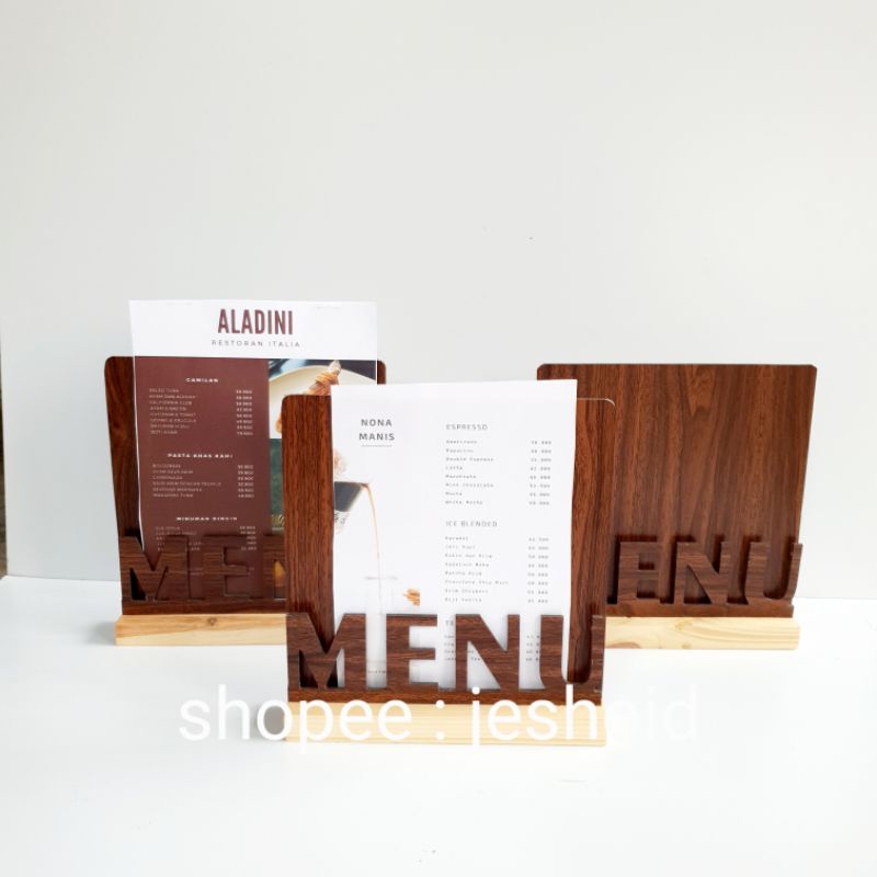 Jual STAND MENU MEJA CAFE RESTO ACP | Shopee Indonesia