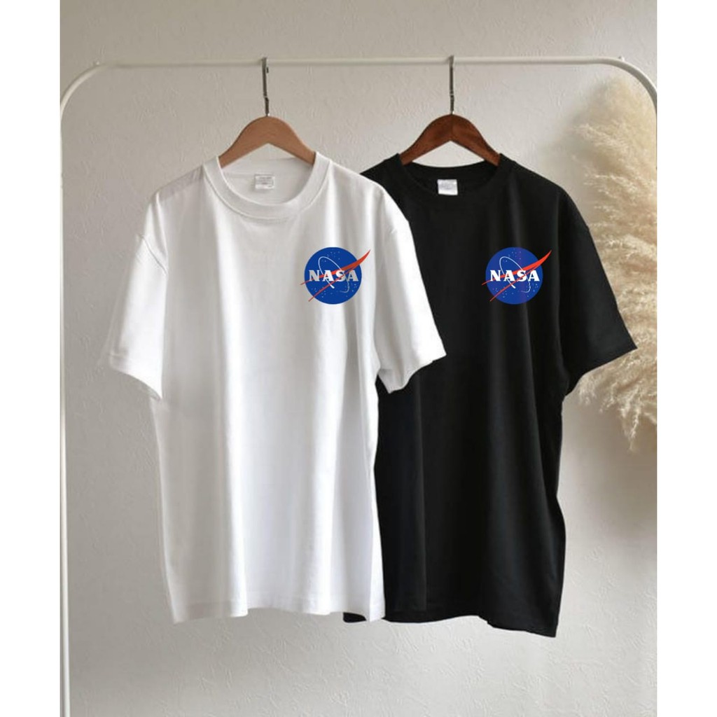 Jual LSH Kaos Tshirt Nasa Logo Sablon Dada Kiri Bahan Cotton Combed 30s ...
