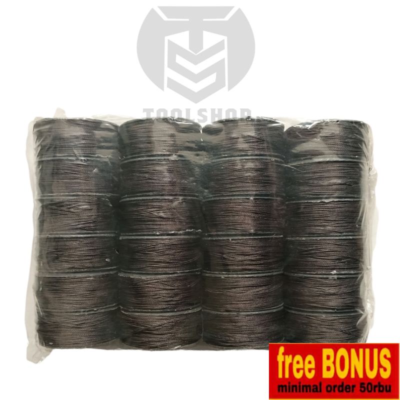 Jual Benang Nilon Hitam Benang Sol Sepatu 15 Meter | Shopee Indonesia