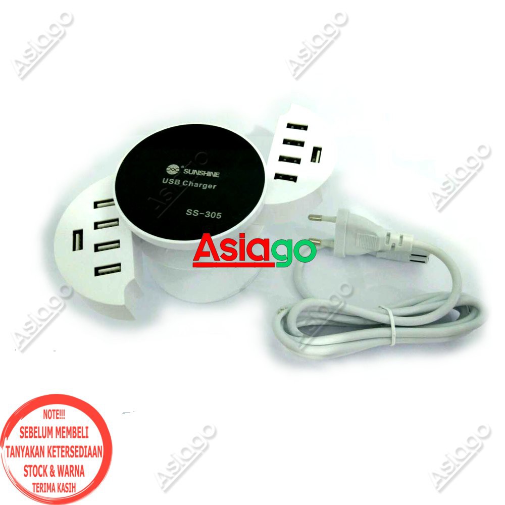 Jual ADAPTOR CHARGER SUNSHINE SS-305 10 PORT USB ORIGINAL | Shopee ...