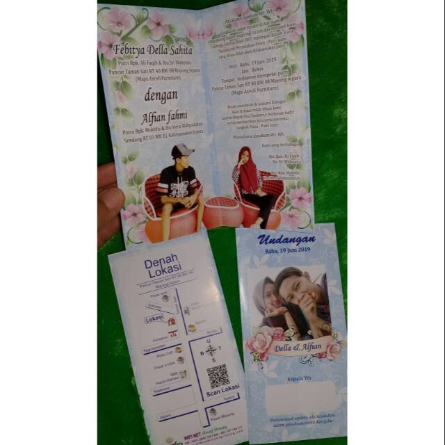 Jual Undangan Full Colour Mini / Undangan Nikah / Undangan Unik ...