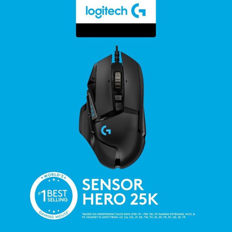 Jual Logitech G502 G 502 Hero High Performance Gaming Mouse | Shopee ...