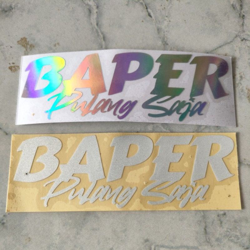 Jual Stiker Baper Pulang Saja Cutting Tulisan Latin | Shopee Indonesia
