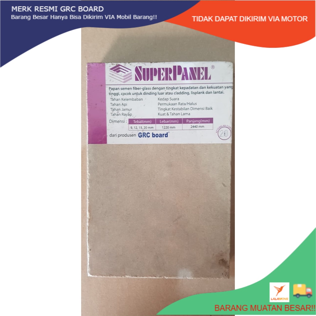 Jual GRC Board Superpanel 20mm x 1220mm x 2440mm | Shopee Indonesia