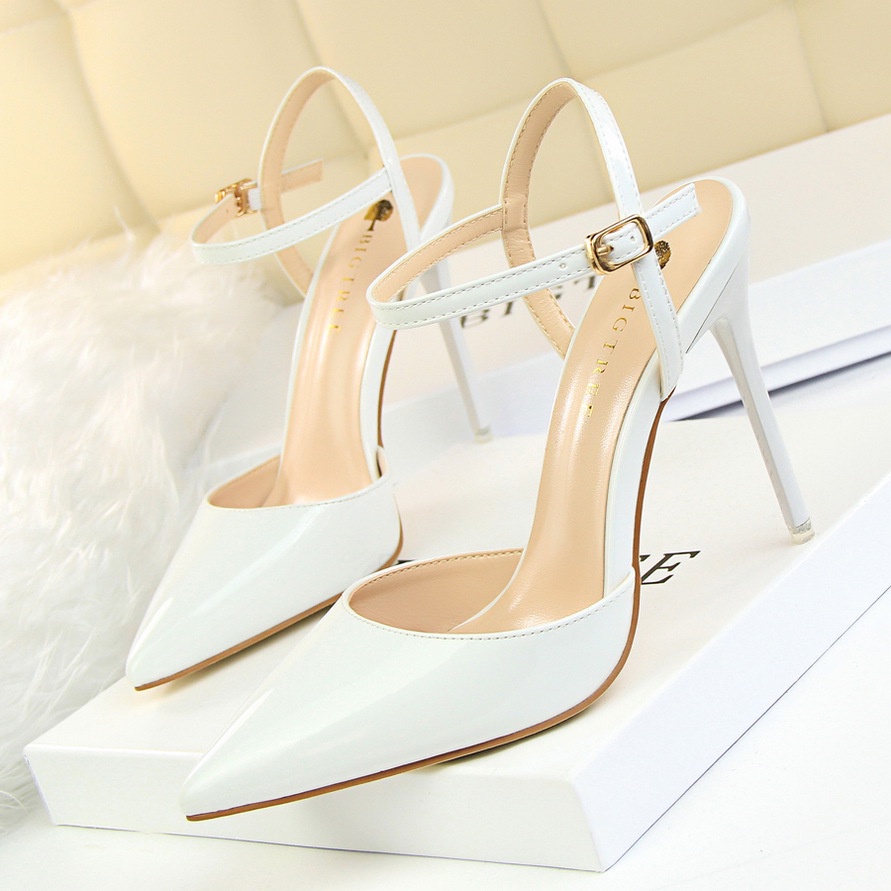 Jual [LUCY] White 34-40 [11cm] [22] Heels Tali- Woman Heels BIG TREE ...