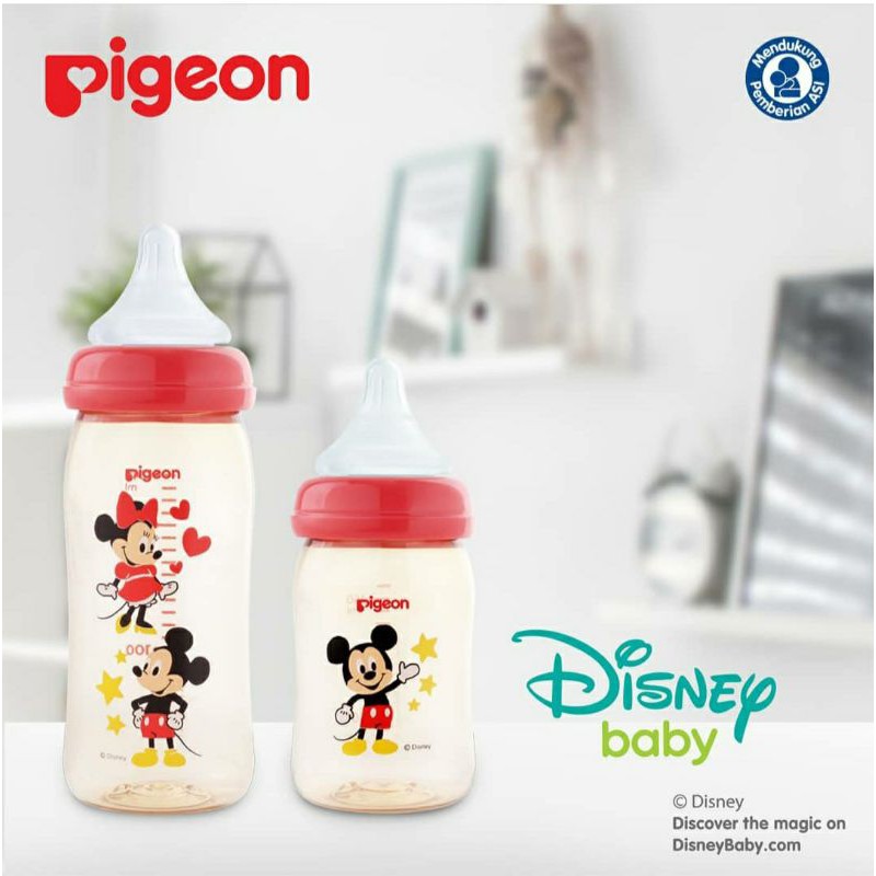Jual BOTOL SUSU PIGEON DISNEY PPSU /BOTOL SUSU PPSU/ PIGEON SOFTOUCH PERISTALTIC PLUS 240 ...