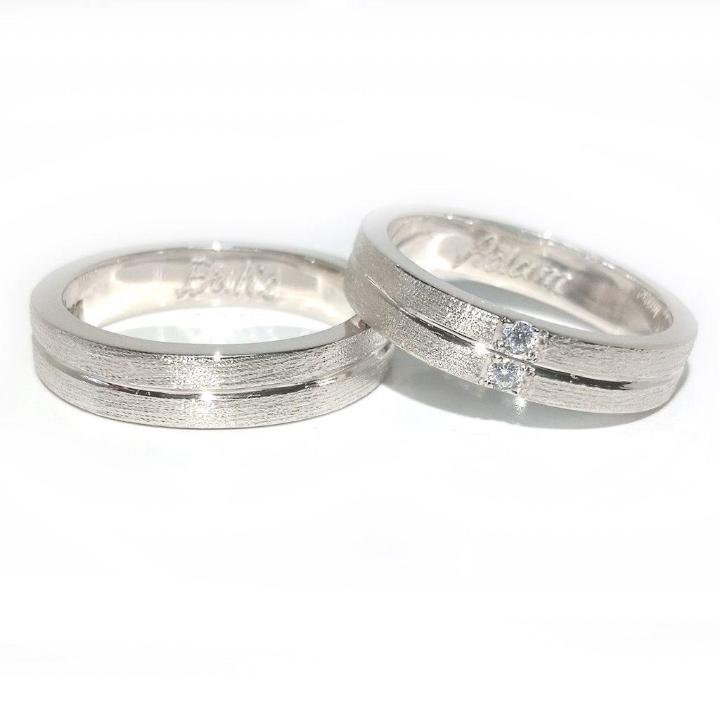 Jual Cincin Couple Perak Asli Ukir Nama A84 | Shopee Indonesia
