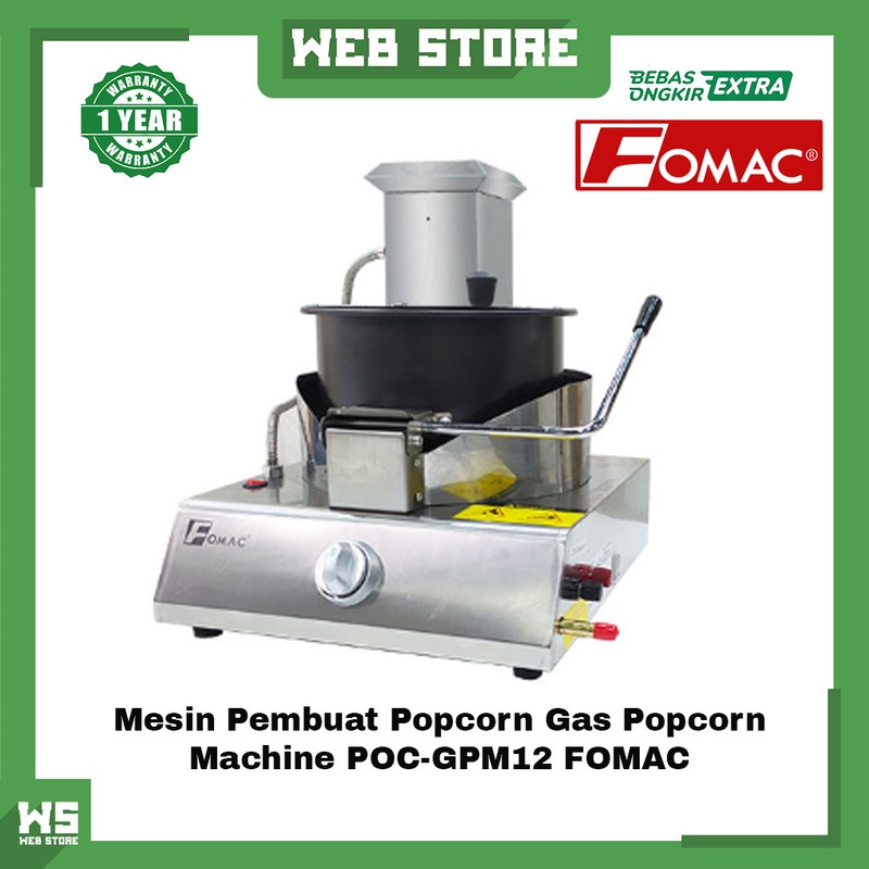 Jual Mesin Pembuat Popcorn Gas Alat Pembuat Popcorn Machine POC-GPM12 FOMAC | Shopee Indonesia