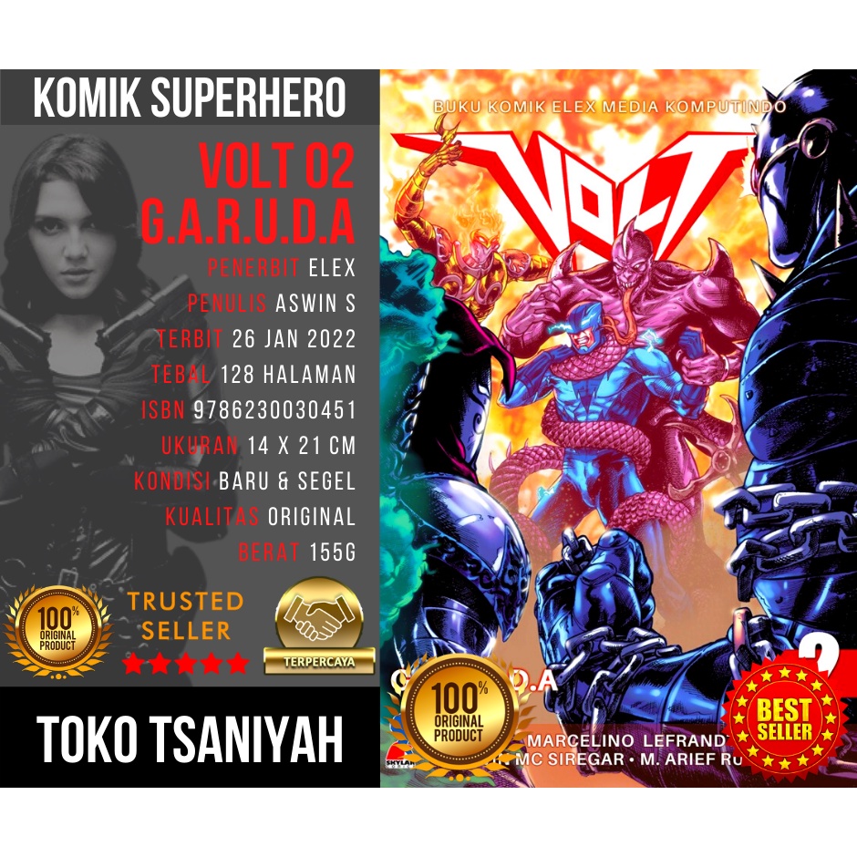 Jual Buku Komik Volt 2 GARUDA G.A.R.U.D.A Marcelino Lefrandt Aswin Mc Siregar Komik Superhero ...